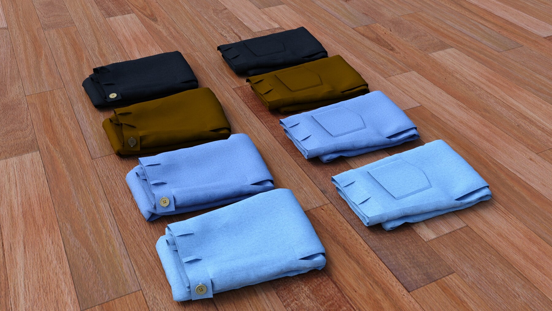 ArtStation - Textured Folded Jeans model | Game Assets