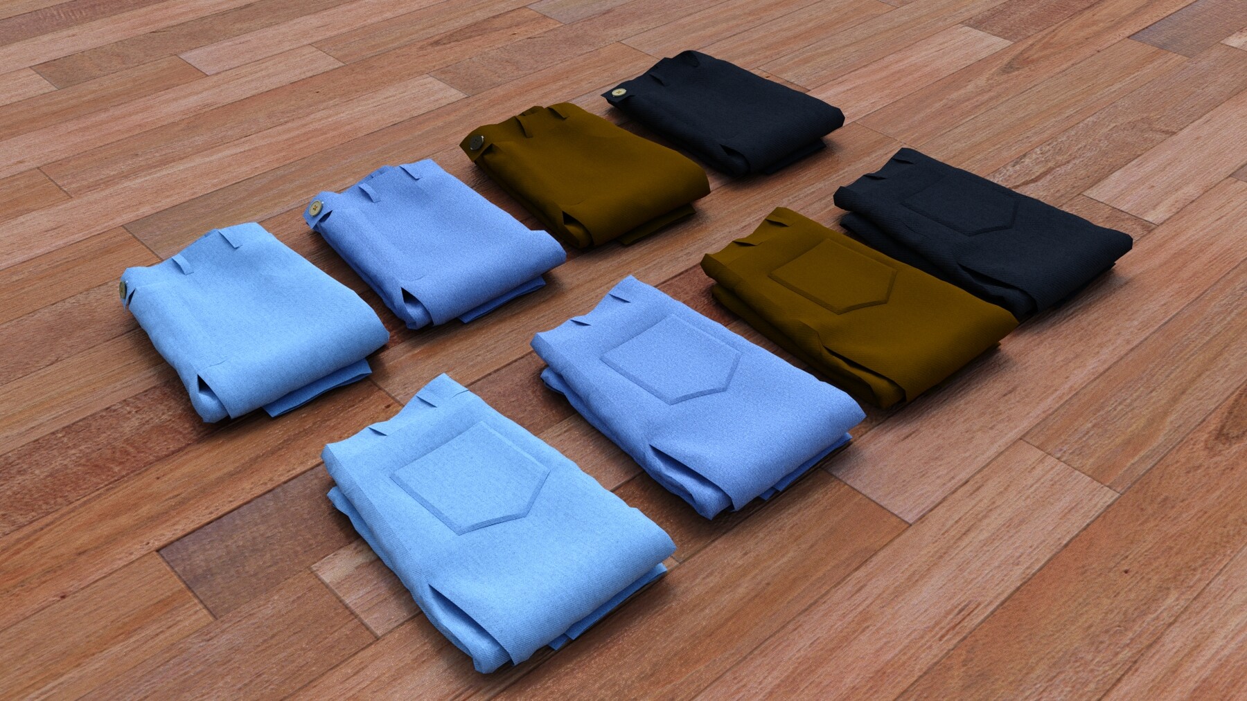 ArtStation - Textured Folded Jeans model | Game Assets