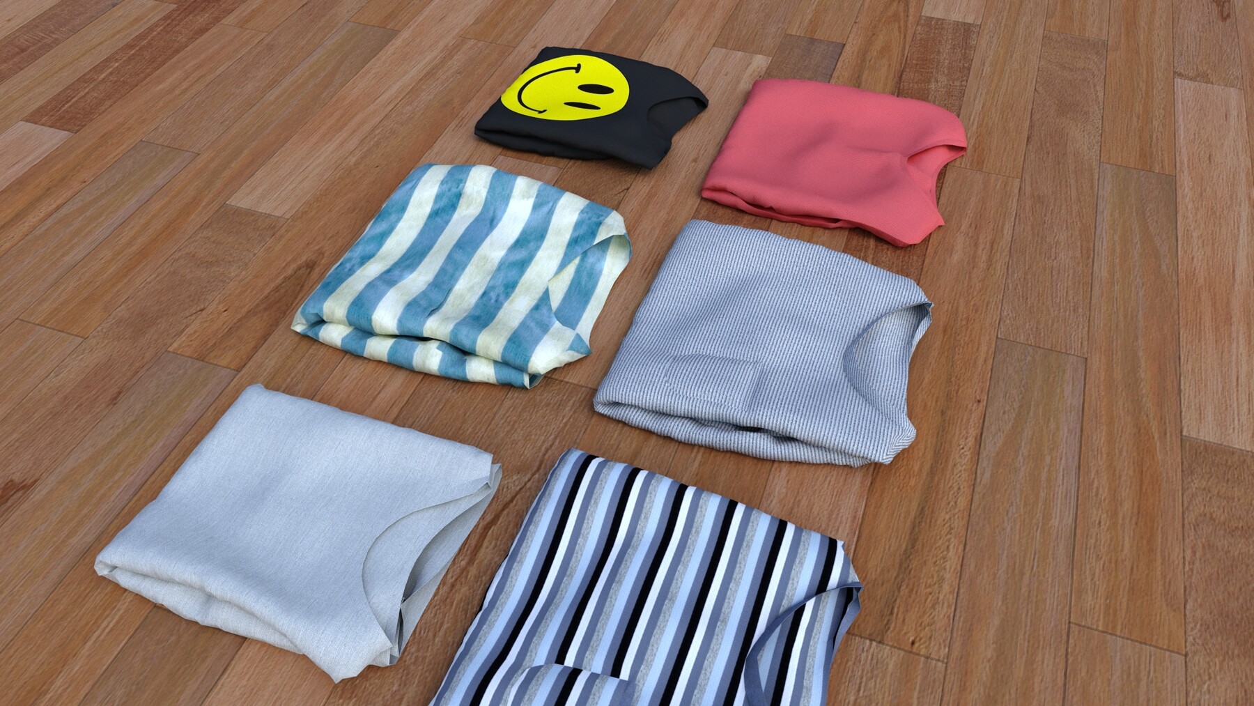 ArtStation - 3D Textured Folded Tshirts | Game Assets