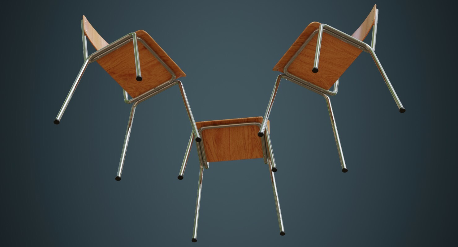 ArtStation - School Chair 1A | Game Assets