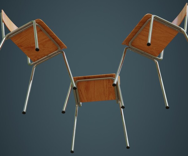 ArtStation - School Chair 1A | Game Assets