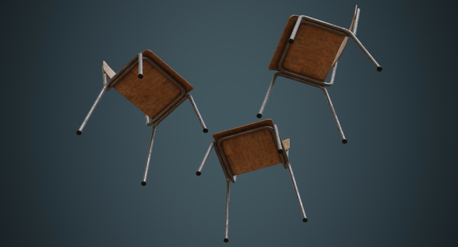 ArtStation - School Chair 1B | Game Assets