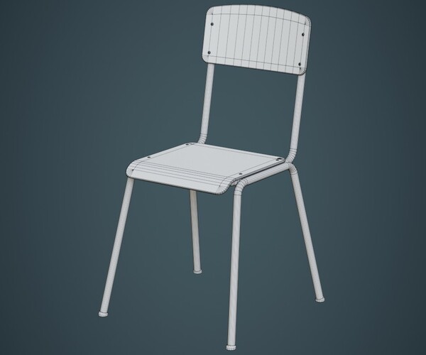 ArtStation - School Chair 1B | Game Assets