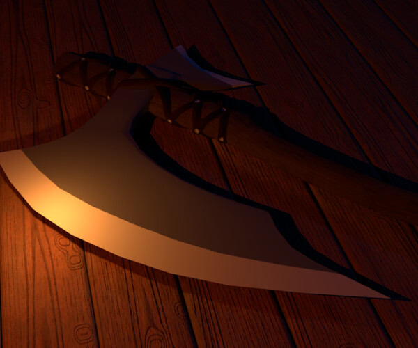 ArtStation - Low-poly wide blade axe | Resources