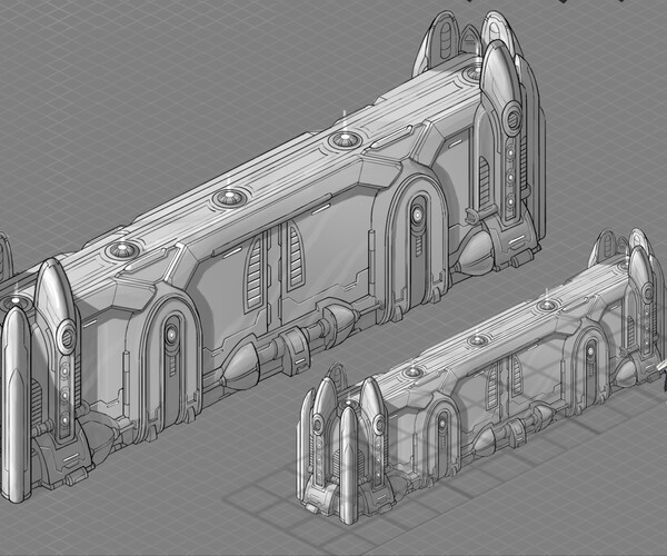 ArtStation - Space Station - City Wall 03 | Game Assets