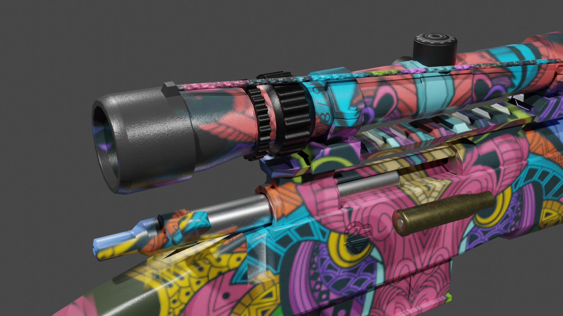 ArtStation - Awm Sniper 3D Model | Game Assets