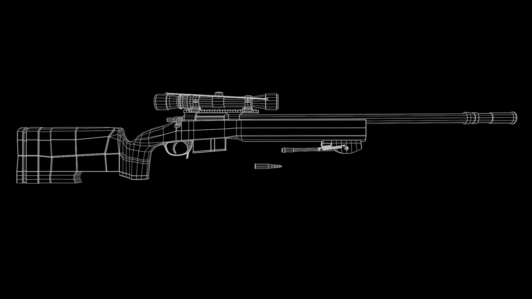 ArtStation - Awm Sniper 3D Model | Game Assets