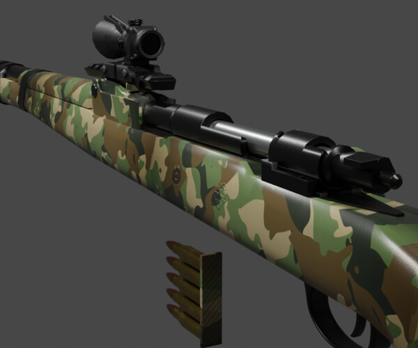 ArtStation - Kar98 3D Model | Game Assets