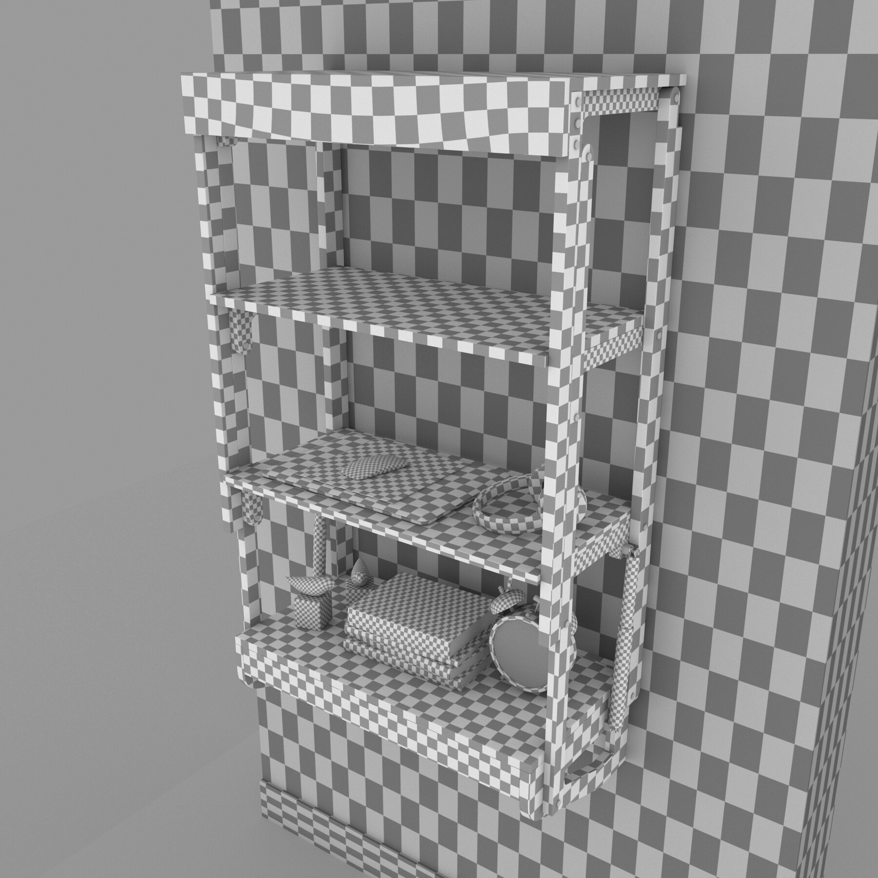 ArtStation - Wall Mounted Convertible Shelf and Table + Rigging and ...