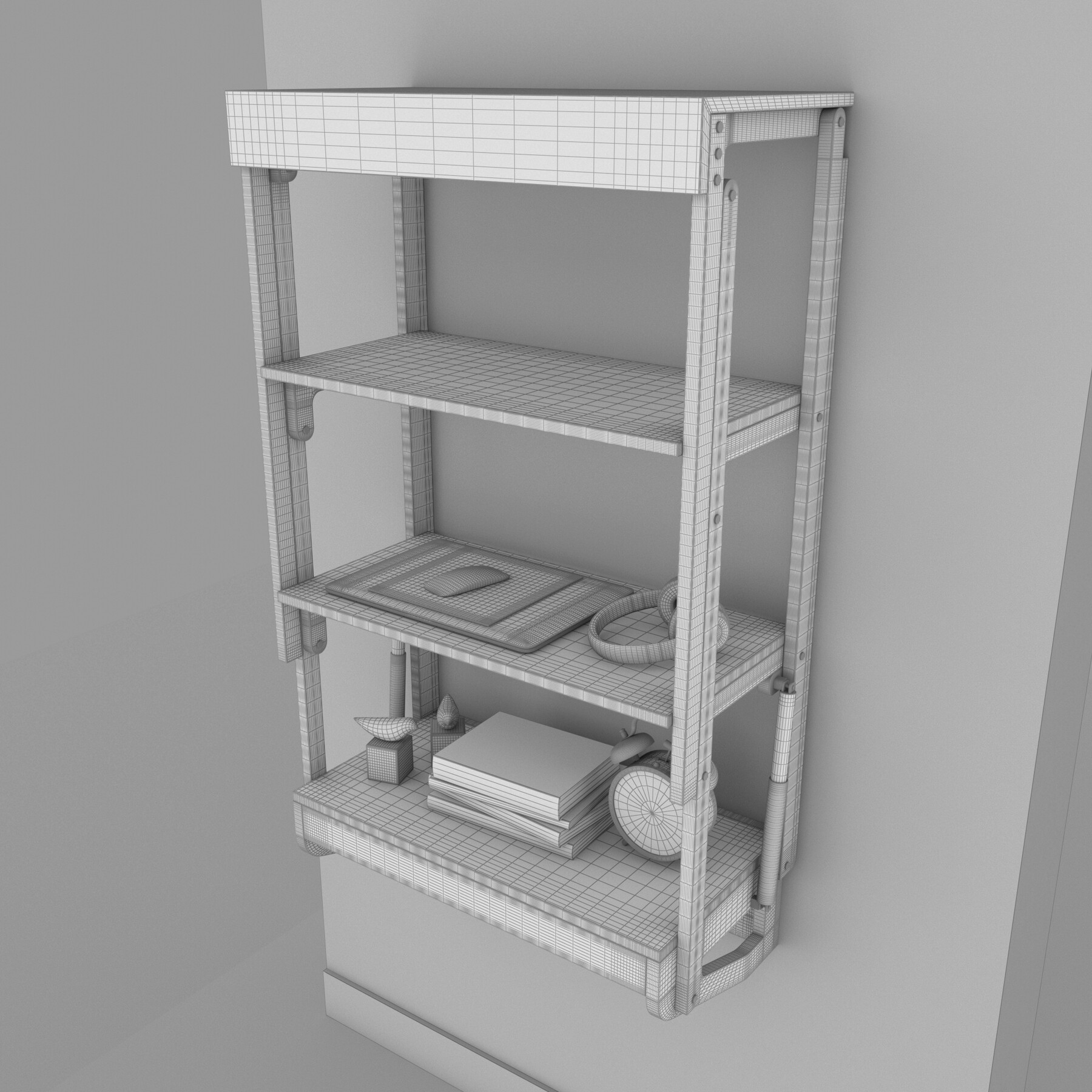ArtStation - Wall Mounted Convertible Shelf and Table + Rigging and ...
