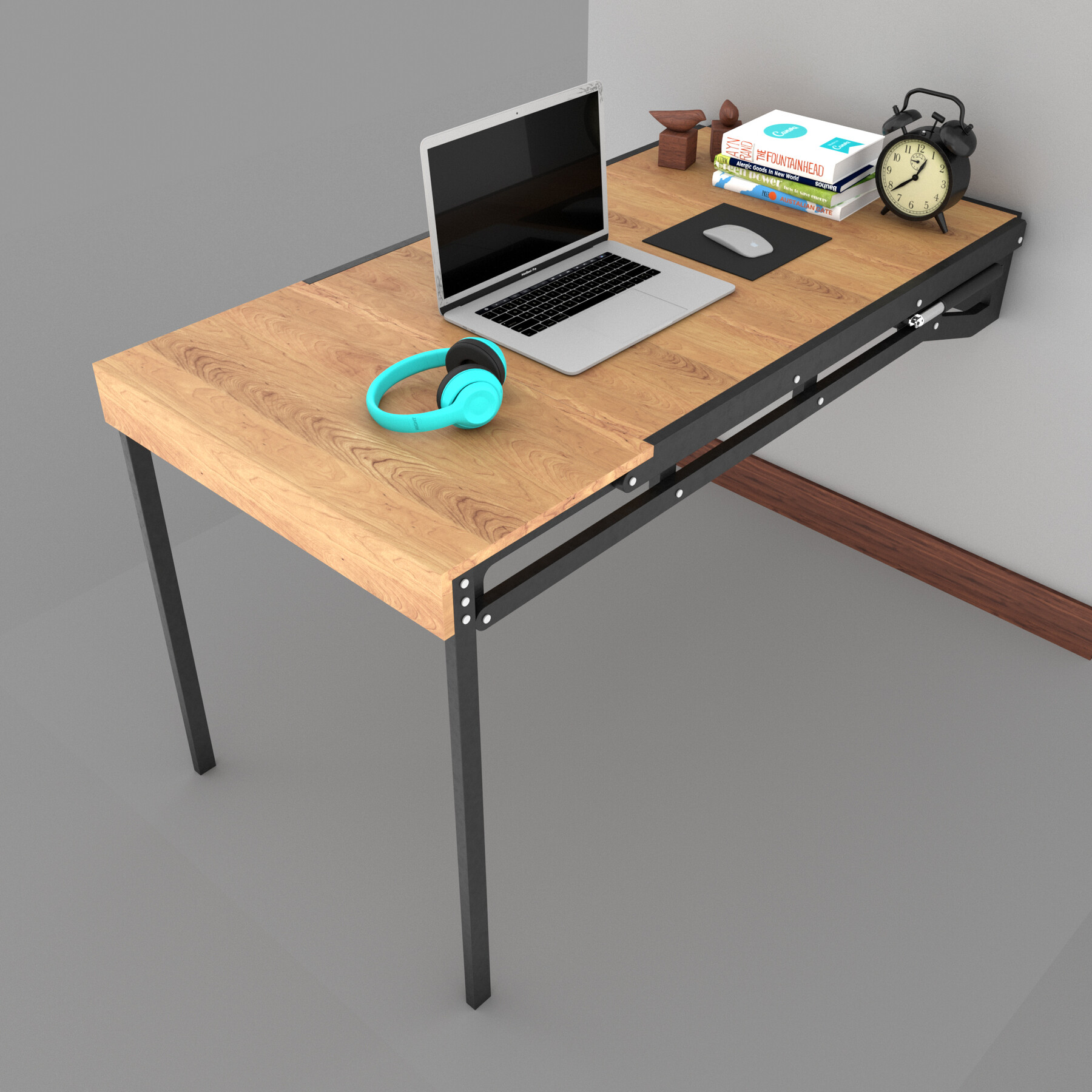 ArtStation - Wall Mounted Convertible Shelf and Table + Rigging and ...
