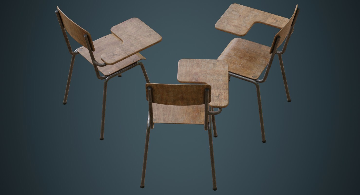 ArtStation - School Chair 2B | Game Assets