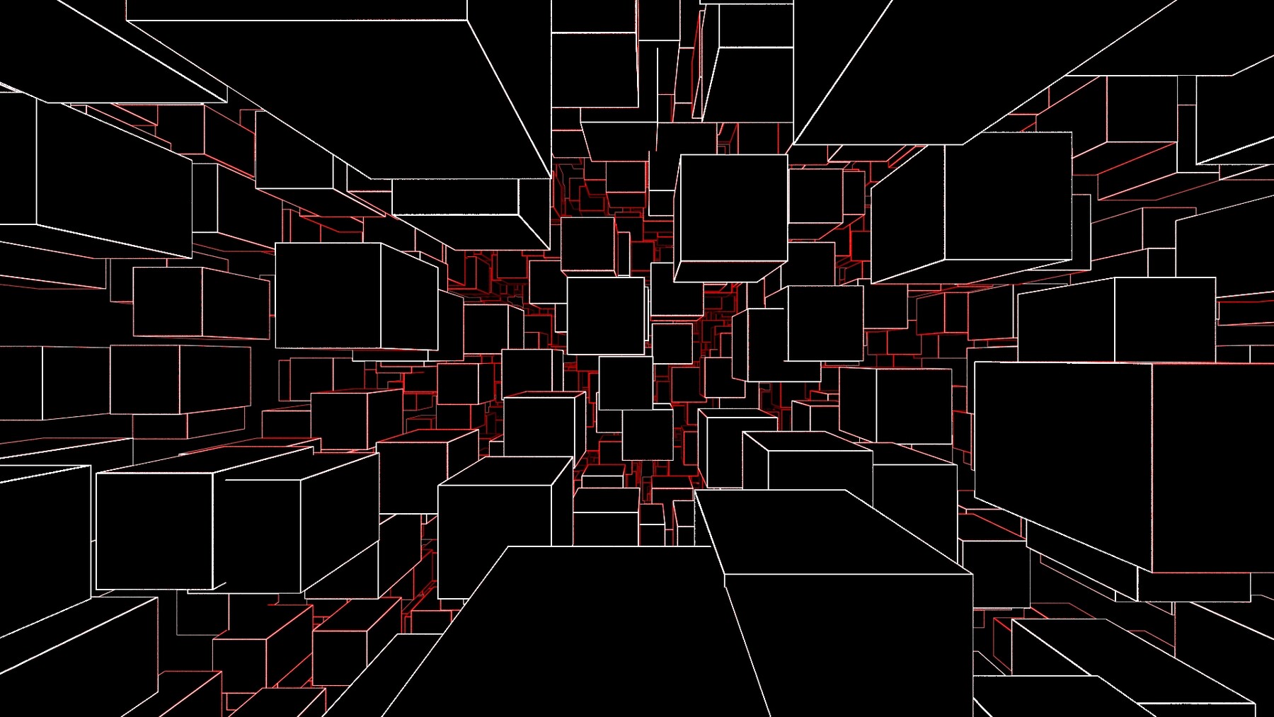 ArtStation - Flying in animated cubic endless 3D tunnel. Cubes move ...