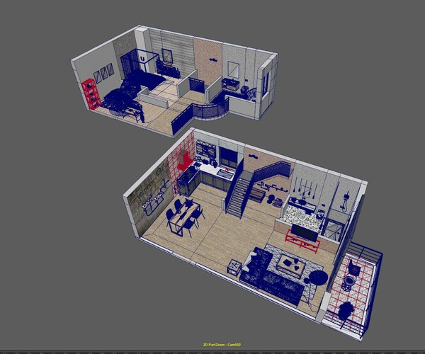 ArtStation - Loft apartment floorplan v1 | Resources