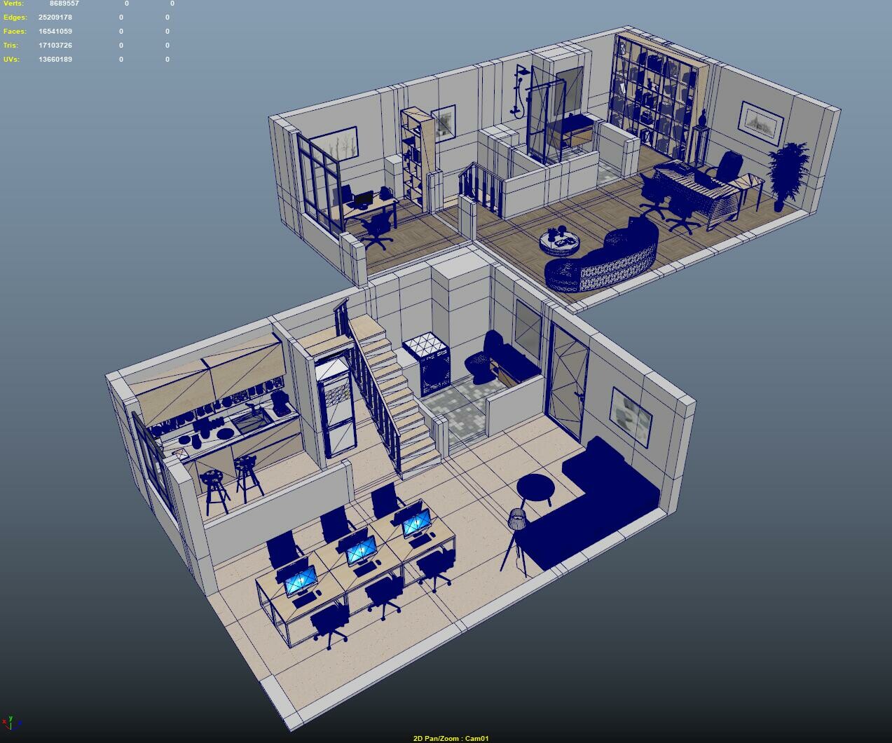 ArtStation - duplex Office apartment floorplan v2 | Resources