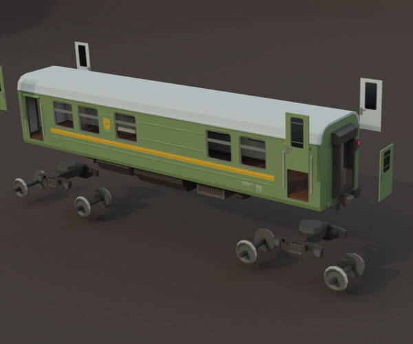 ArtStation - Low Poly Railway Pack | Game Assets