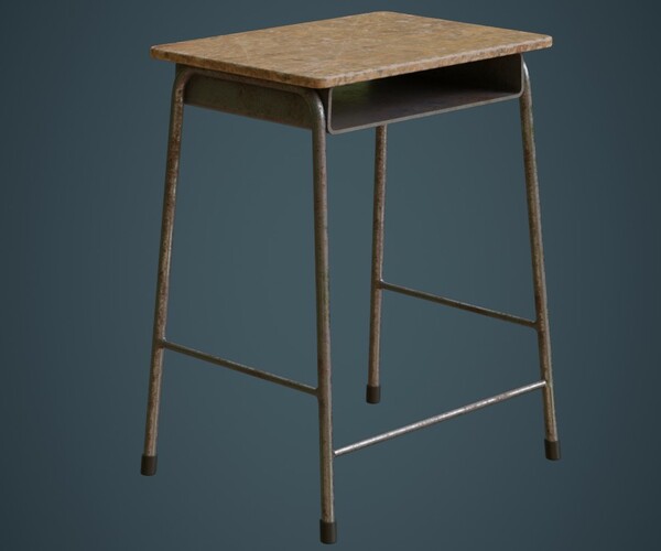 ArtStation - School Desk 1B | Game Assets