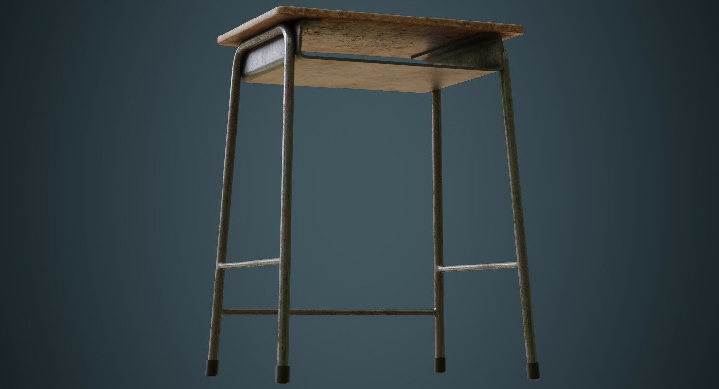 ArtStation - School Desk 1B | Game Assets