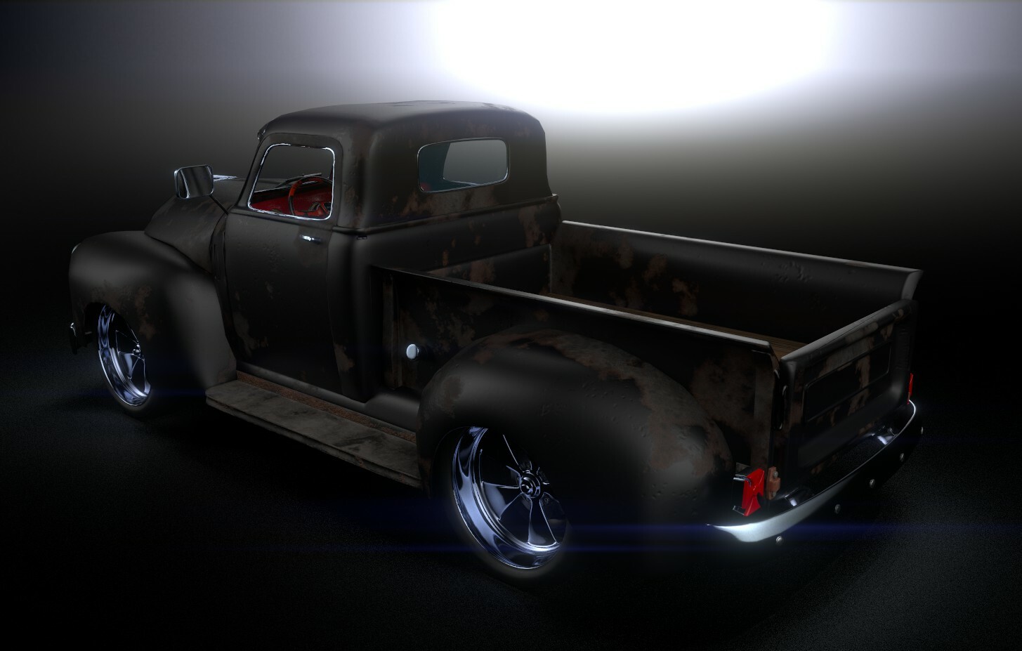 ArtStation - Rat Rod Truck Game Ready Low-poly 3D model | Game Assets