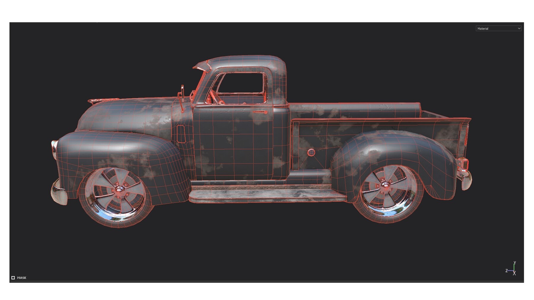ArtStation - Rat Rod Truck Game Ready Low-poly 3D model | Game Assets