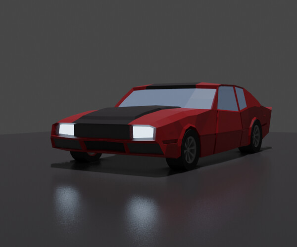 ArtStation - Low poly classic car | Game Assets