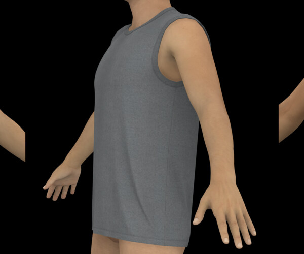 ArtStation - MALE TANK TOPS PACK – zprj obj highpoly | Resources