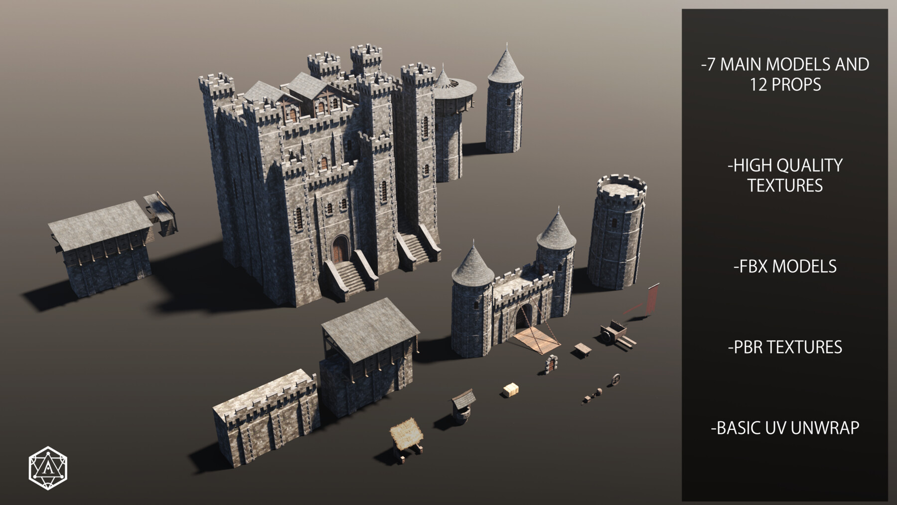 ArtStation - Basic Medieval Castle Pack | Game Assets