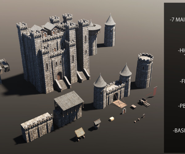 ArtStation - Basic Medieval Castle Pack | Game Assets