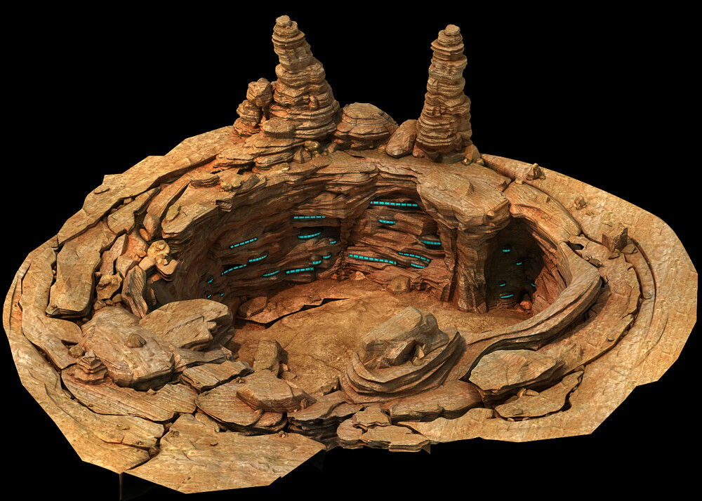 ArtStation - Space Meteor - Great Earth Pit 01 | Game Assets