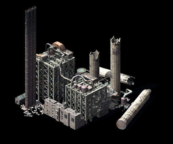 ArtStation - Future World - Ruins 05 | Game Assets