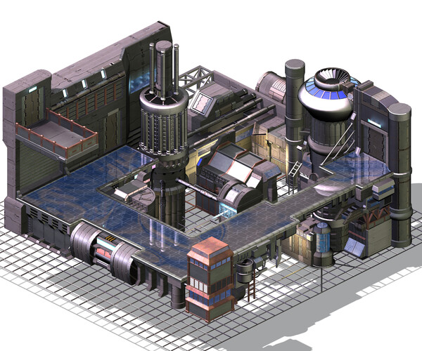 ArtStation - Future world - factory - indoor | Game Assets