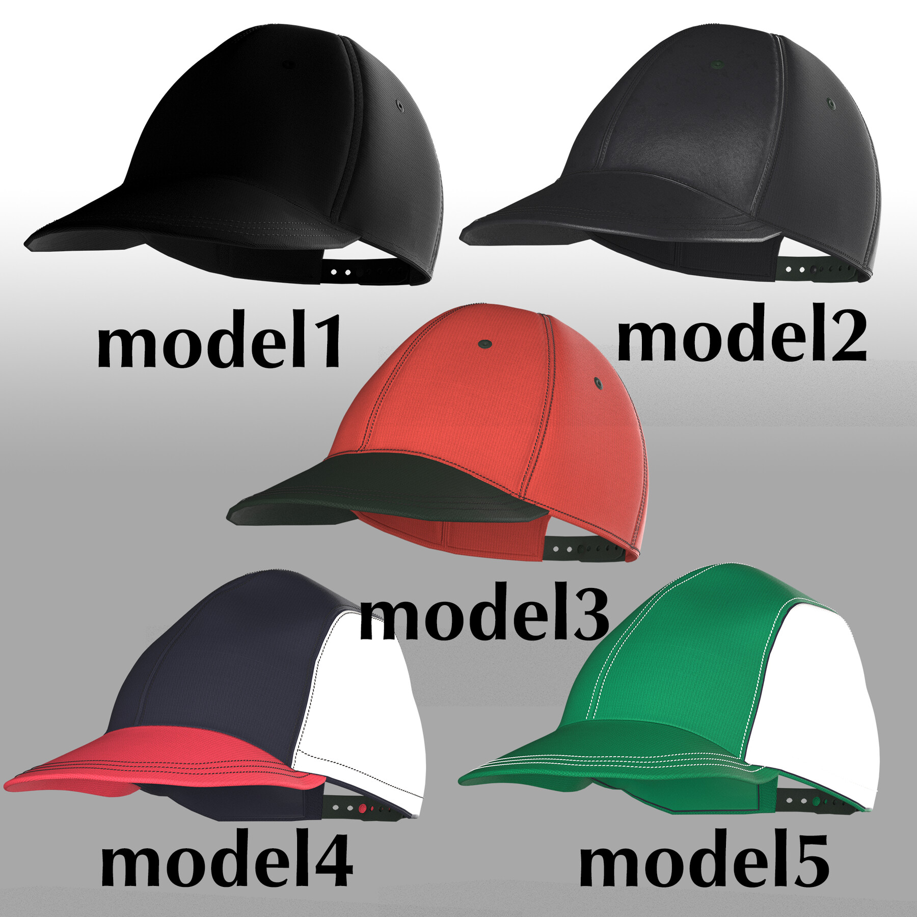 ArtStation - Baseball Caps | Game Assets