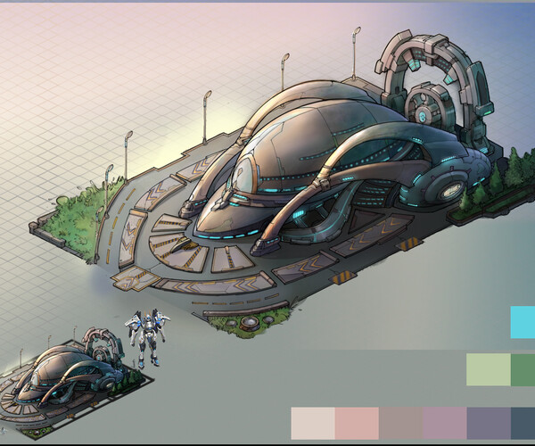 ArtStation - Future-tactical training ground | Game Assets