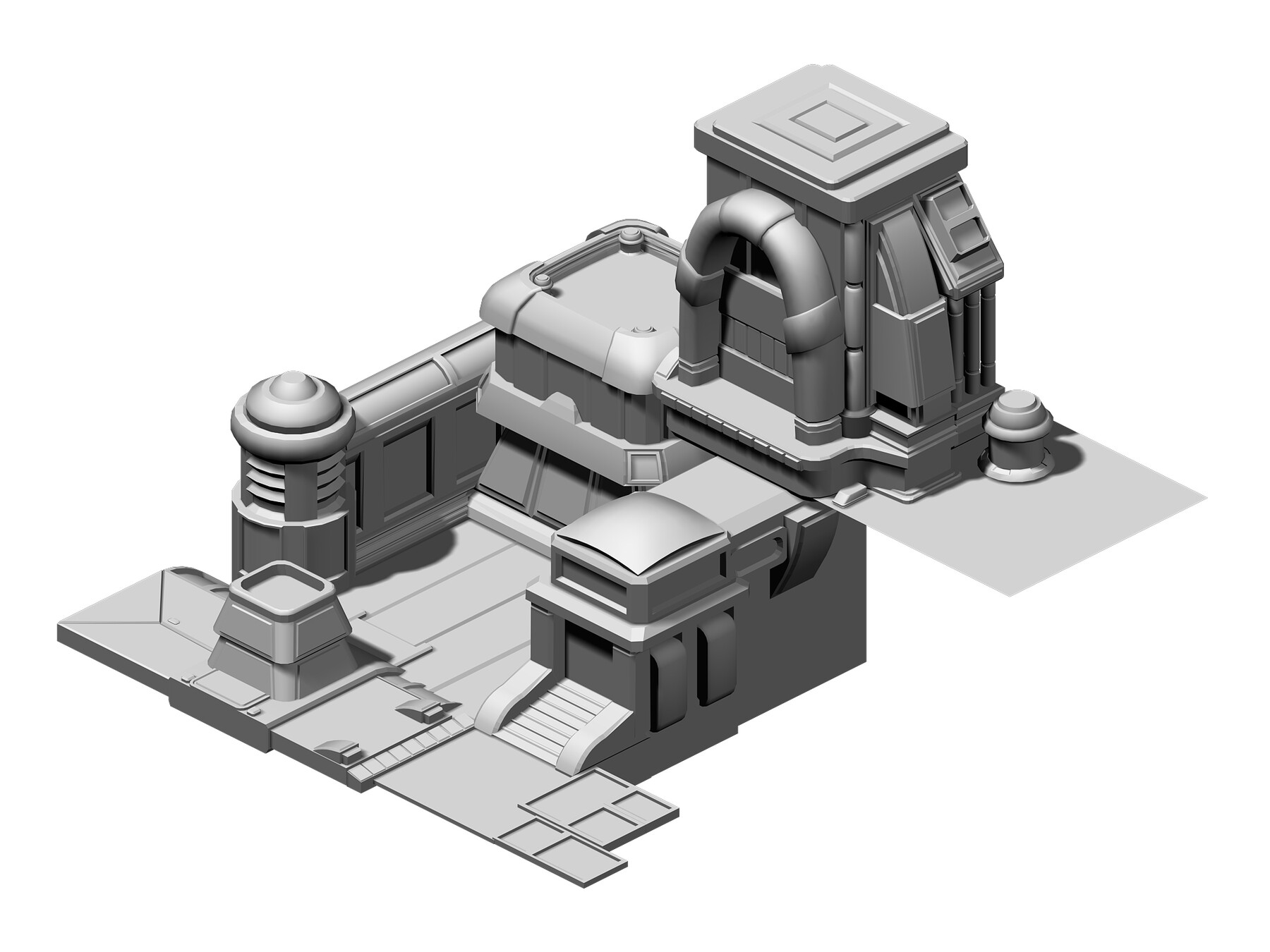 ArtStation - Machinery Distribution Factory - Building 32 | Game Assets