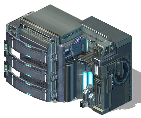 ArtStation - Machinery Factory - Wall 01 | Game Assets