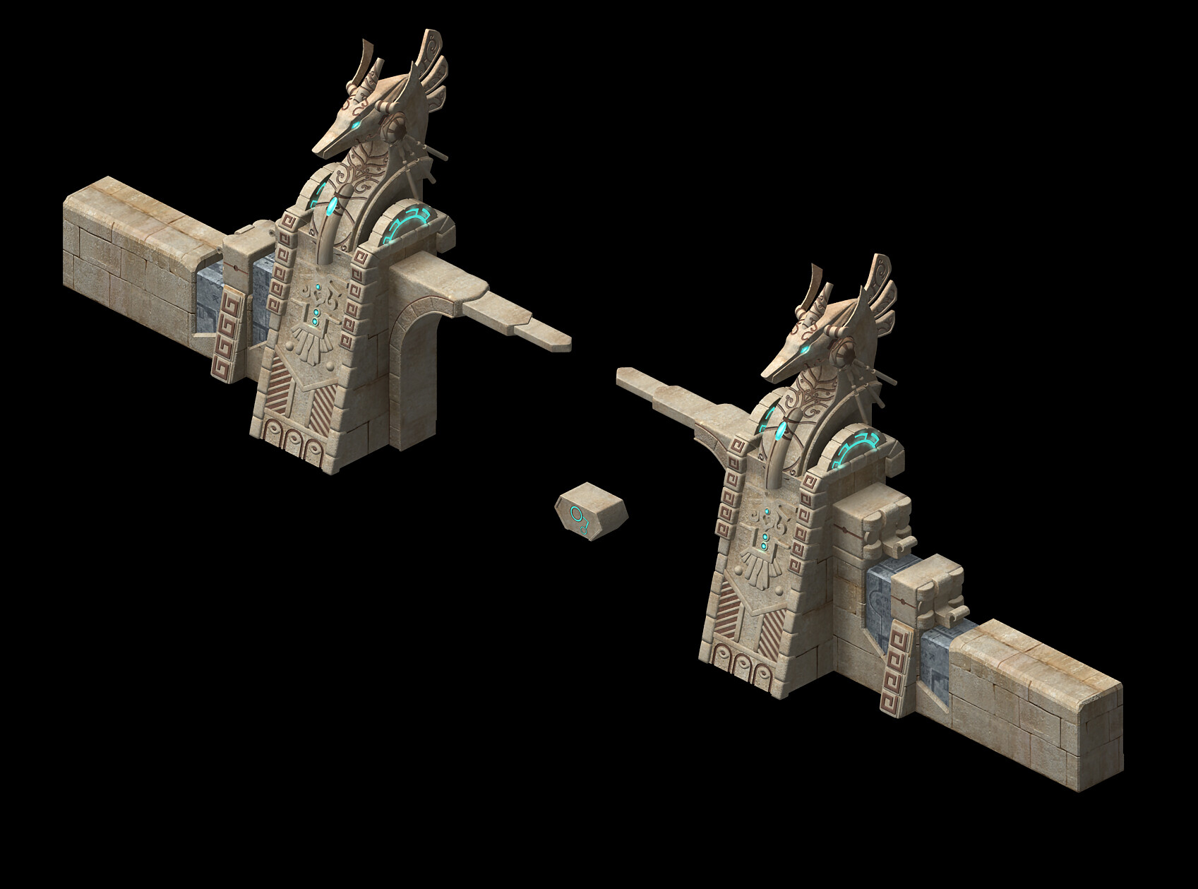 ArtStation - Different dimension - Egypt - City Gate 02 | Game Assets
