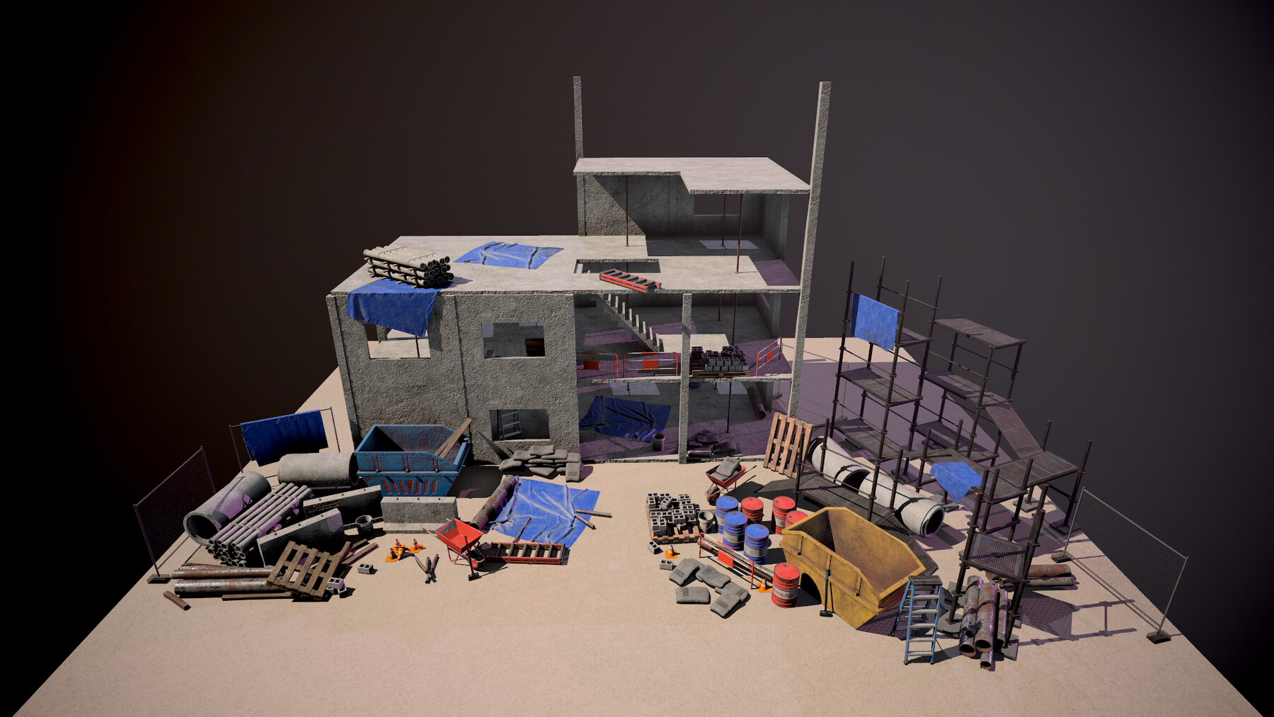 ArtStation - Full set construction site | Game Assets