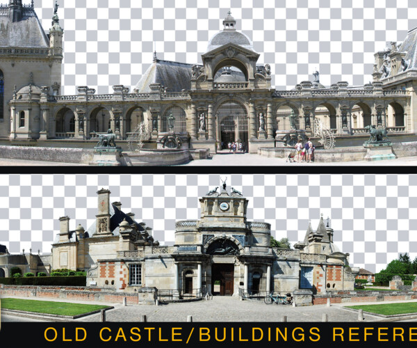 ArtStation - 480 OLD BUILDINGS PANORAMIC View | Castles Cutouts VOL_4 ...