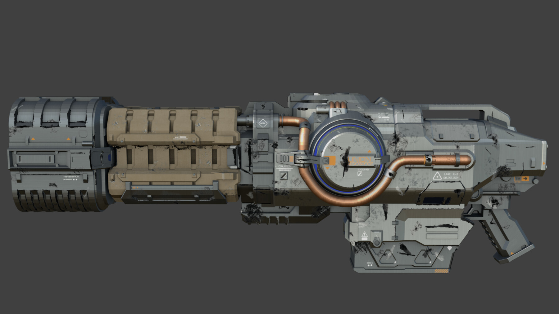 ArtStation - Sci-Fi Plasma Rifle Low-poly 3D model | Game Assets