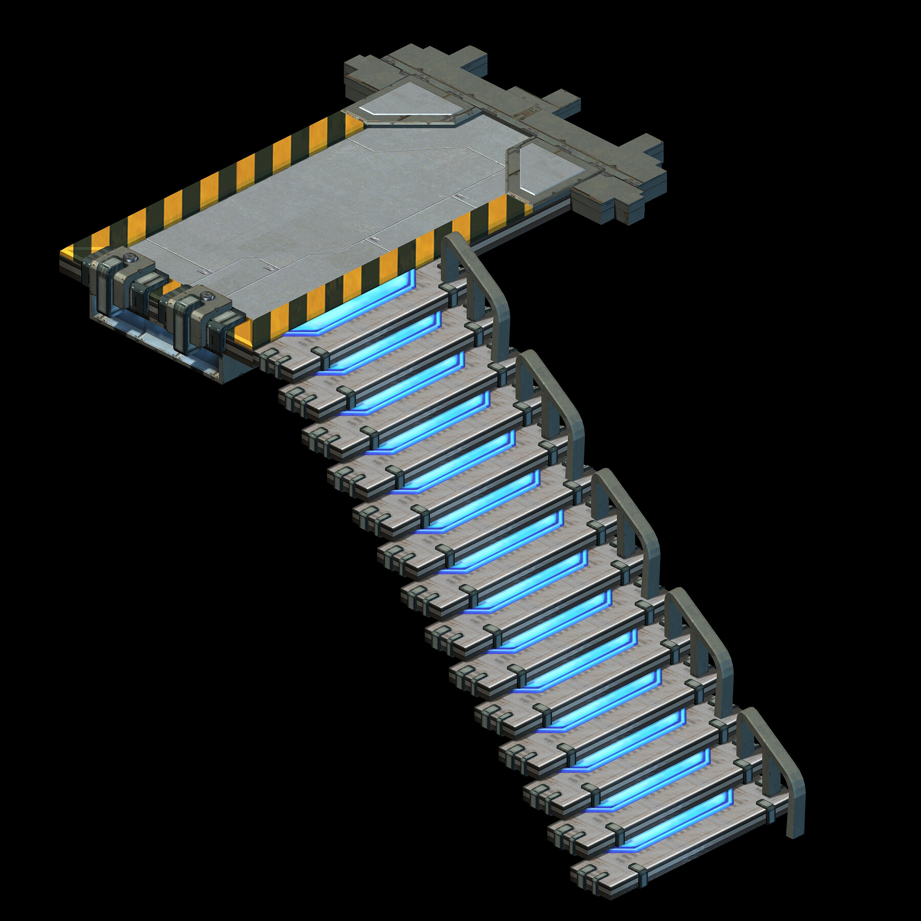 ArtStation - Spaceship Building - Stairs 10 | Game Assets