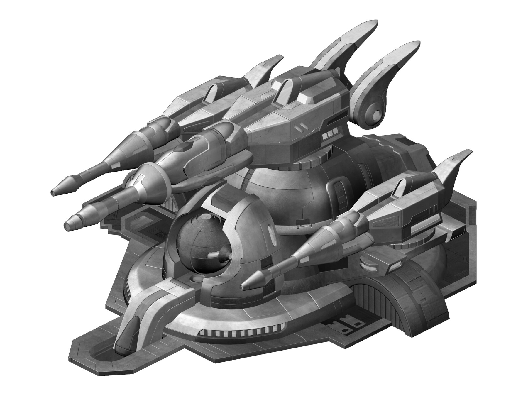 ArtStation - Spaceship - guardian turret 04 | Game Assets