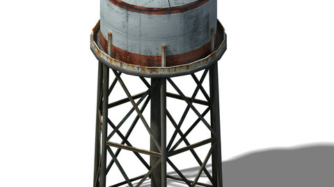 ArtStation - City-water tower 01 | Game Assets