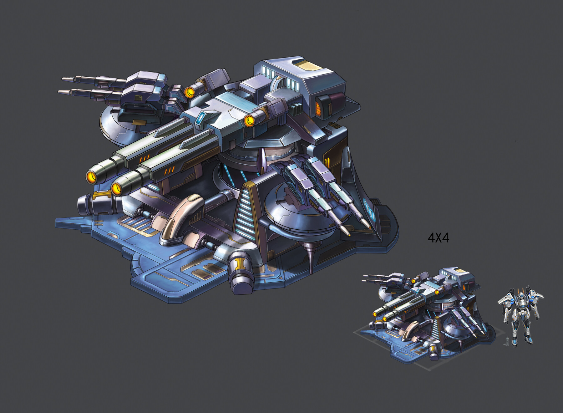 ArtStation - Spaceship - guardian turret 03 | Game Assets