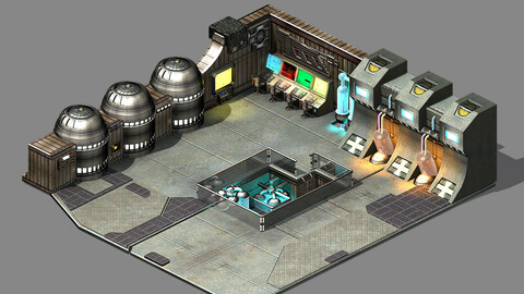ArtStation - Sci Fi Building-Science Academy 03 | Game Assets