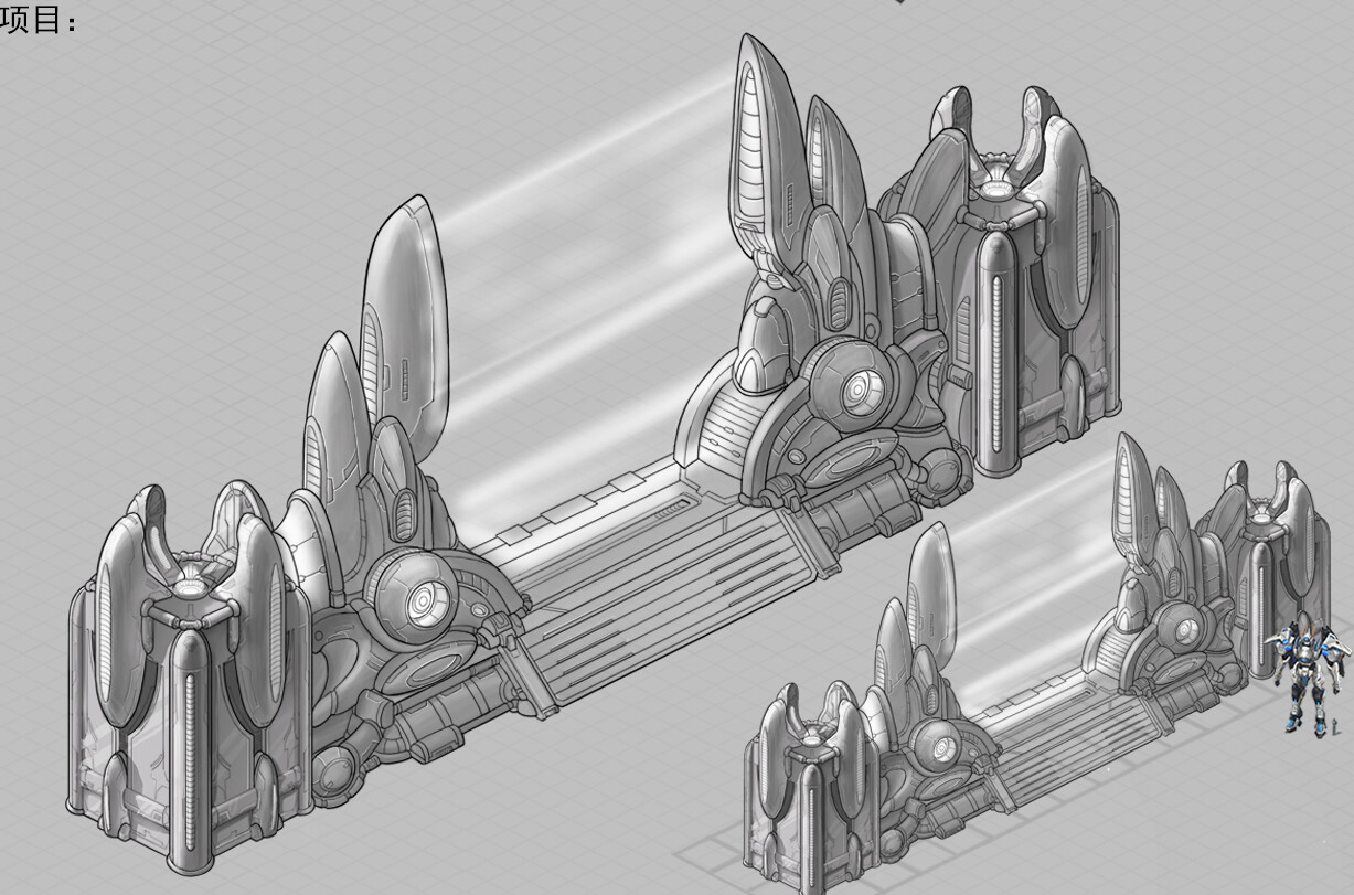 ArtStation - Different dimension - building -3 city gate | Game Assets