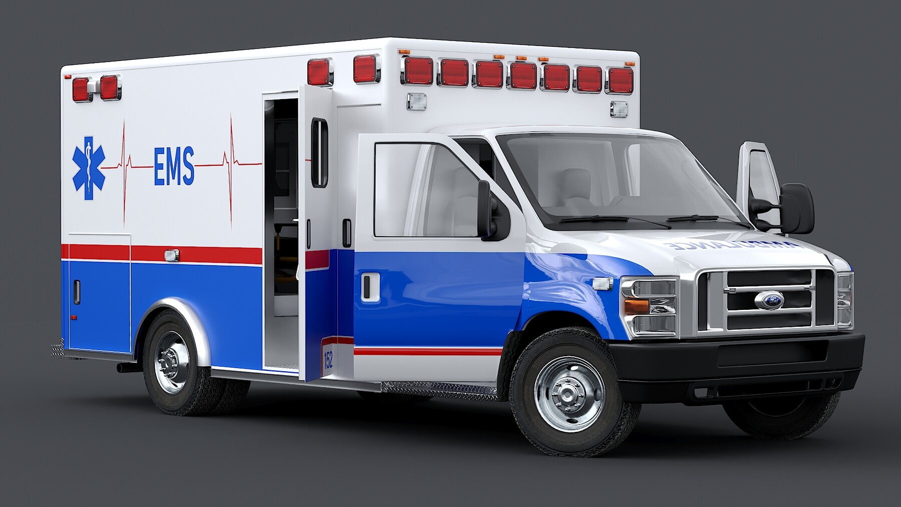 ArtStation - Ford E-Series Ambulance with Interior | Resources