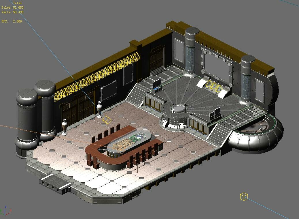 ArtStation - Different dimension world - city hall interior | Game Assets