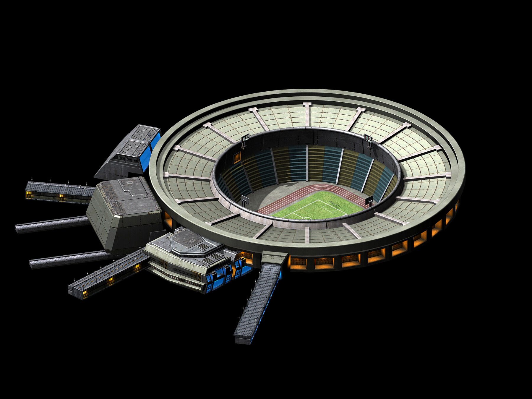 ArtStation - Different dimension - stadium - square 02 | Game Assets
