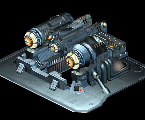 ArtStation - Machinery - Spacecraft - Functional Objects 07 | Game Assets
