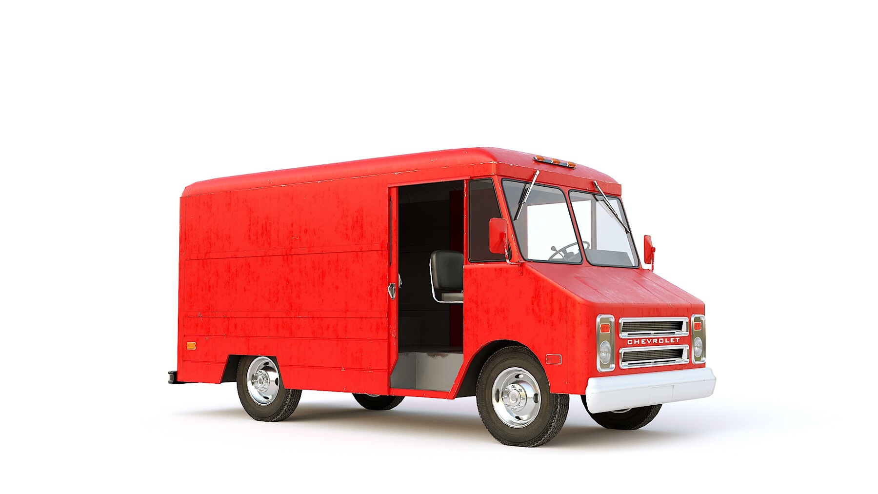 ArtStation - Chevrolet P30 step van Red 1980s | Resources